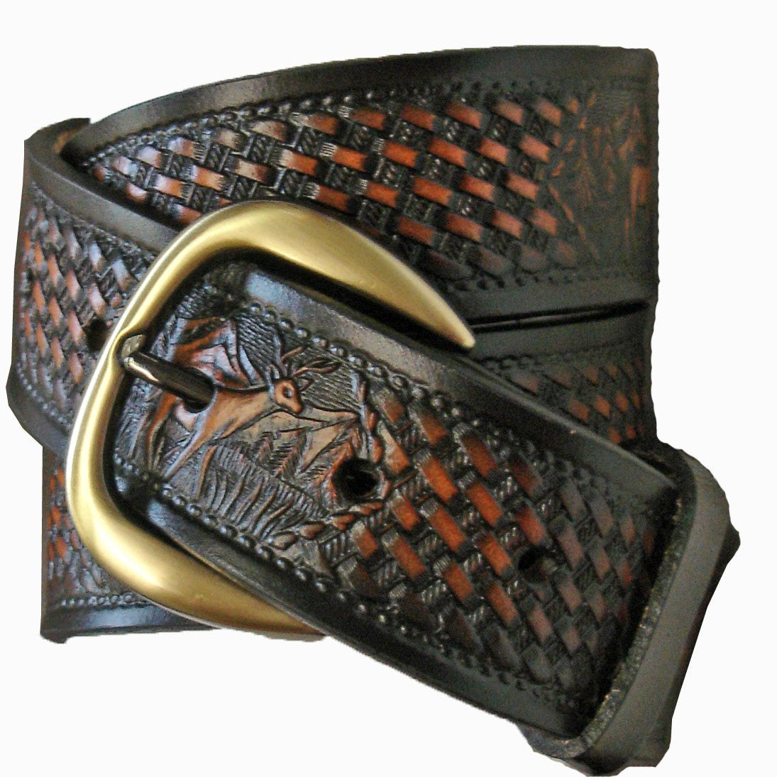 Hickory Creek Deer Embossed Bridle Leather Belts – OmcGear