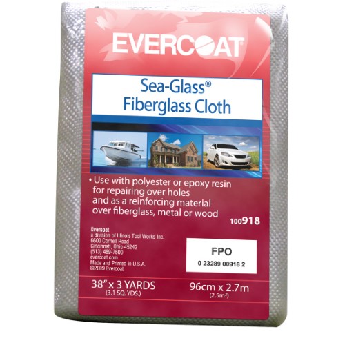 Evercoat 6 Oz. 38 in. X 3 Yds. Woven Fiberglass Cloth for All Marine ...