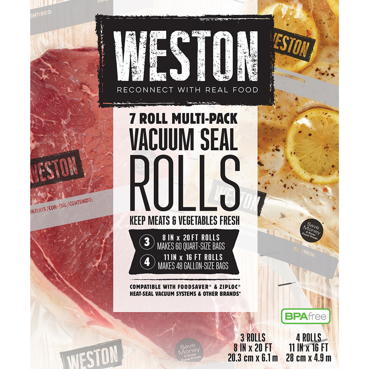 Weston 7 Roll Multi Pack Vacuum Seal Rolls – OmcGear