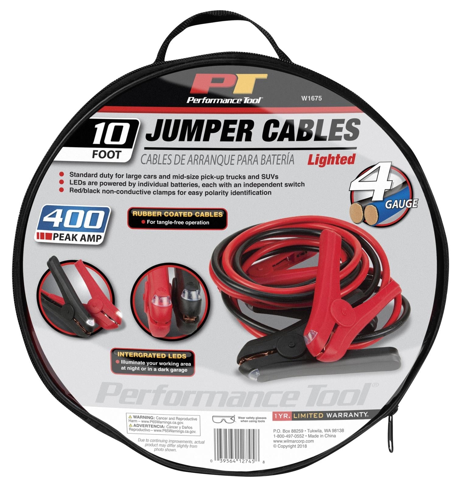 Performance Tool Led Lighted Jumper Cables – OmcGear