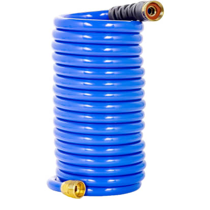HoseCoil 15 ft Self Coiling Hose with Flex Relief 3/4" Fitting – Hose ...