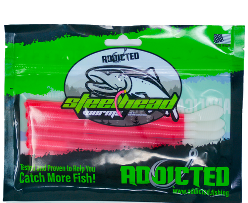 Addicted Fishing Reverse Nightmare Steelhead Worms – OmcGear