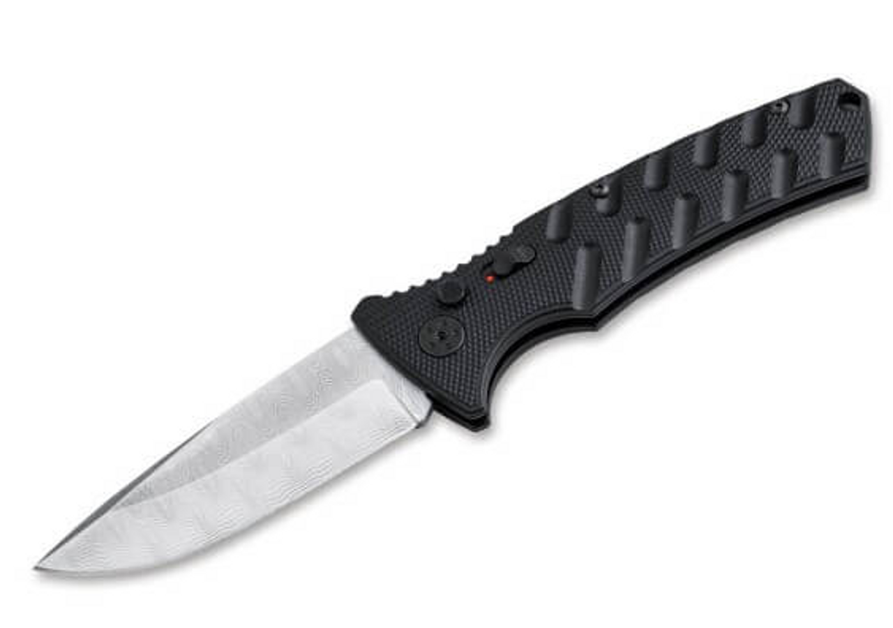 Boker Plus Strike OTS Automatic Black Damast Knife | OMC Gear